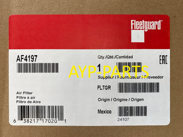 AF4197 FLEETGUARD AIR FILTER RS5287XP Paccar Kenworth T800 W900 Peterb ...