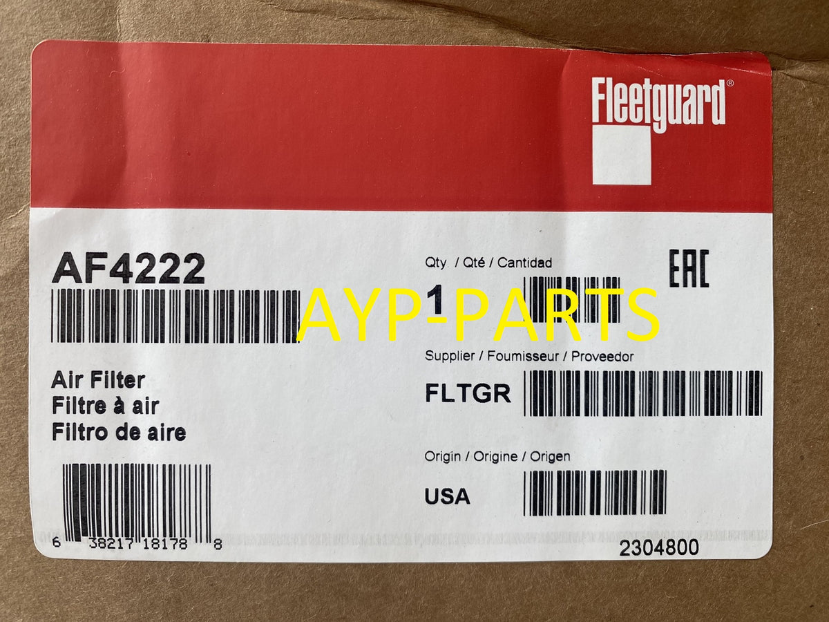 AF4222 FLEETGUARD AIR FILTER PA32001 4300 4400 DuraStar TerraStar Maxx ...