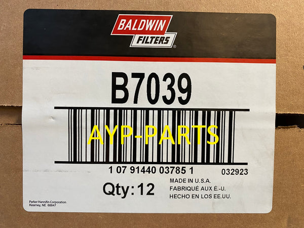 B7039 (CASE OF 12) BALDWIN OIL FILTER LF3630 Ford IHC Trucks w/7.3L Tu ...