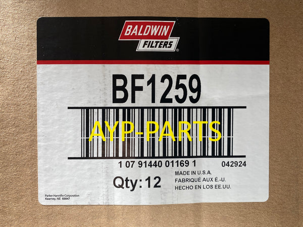 BF1259 (CASE OF 12) BALDWIN FUEL FILTER FS1000 Caterpillar Cummins Cel ...