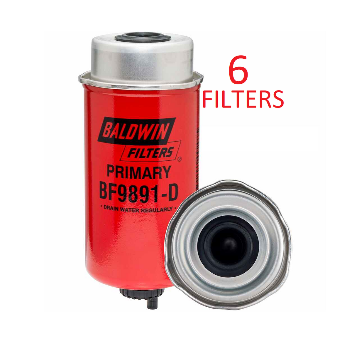 BF9891-D (6 PACK) BALDWIN FUEL FILTER FS20076 John Deere Dozers Excava ...
