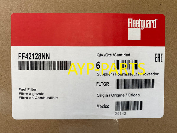 FF42128NN (CASE OF 6) FLEETGUARD FUEL FILTER BF46117 2017+ Mack MP7 MP ...
