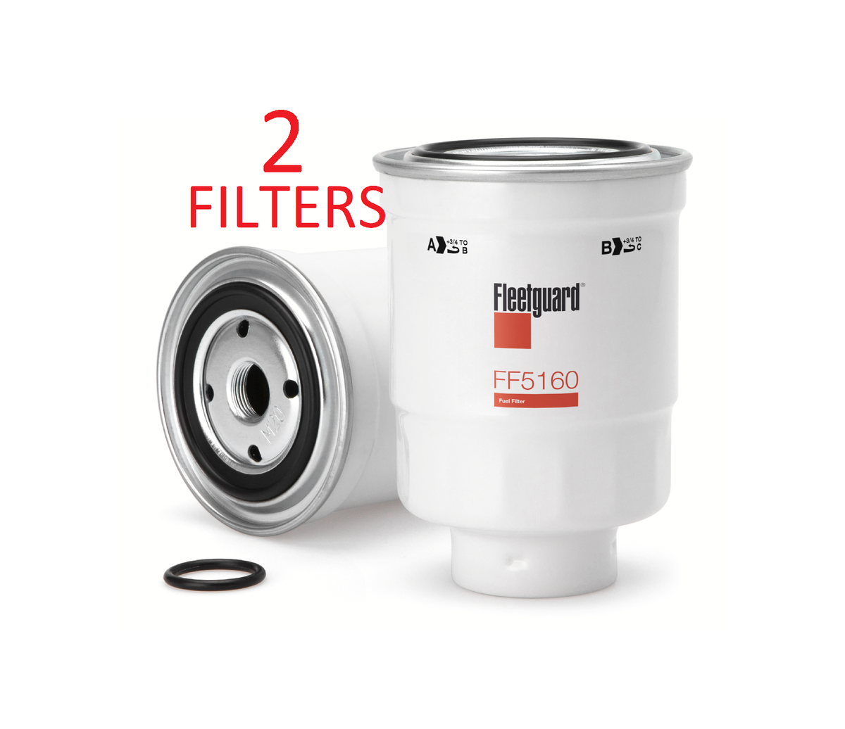 FF5160 (2 PACK) FLEETGUARD FUEL FILTER BF7534 Chevrolet GMC Dodge Koma ...