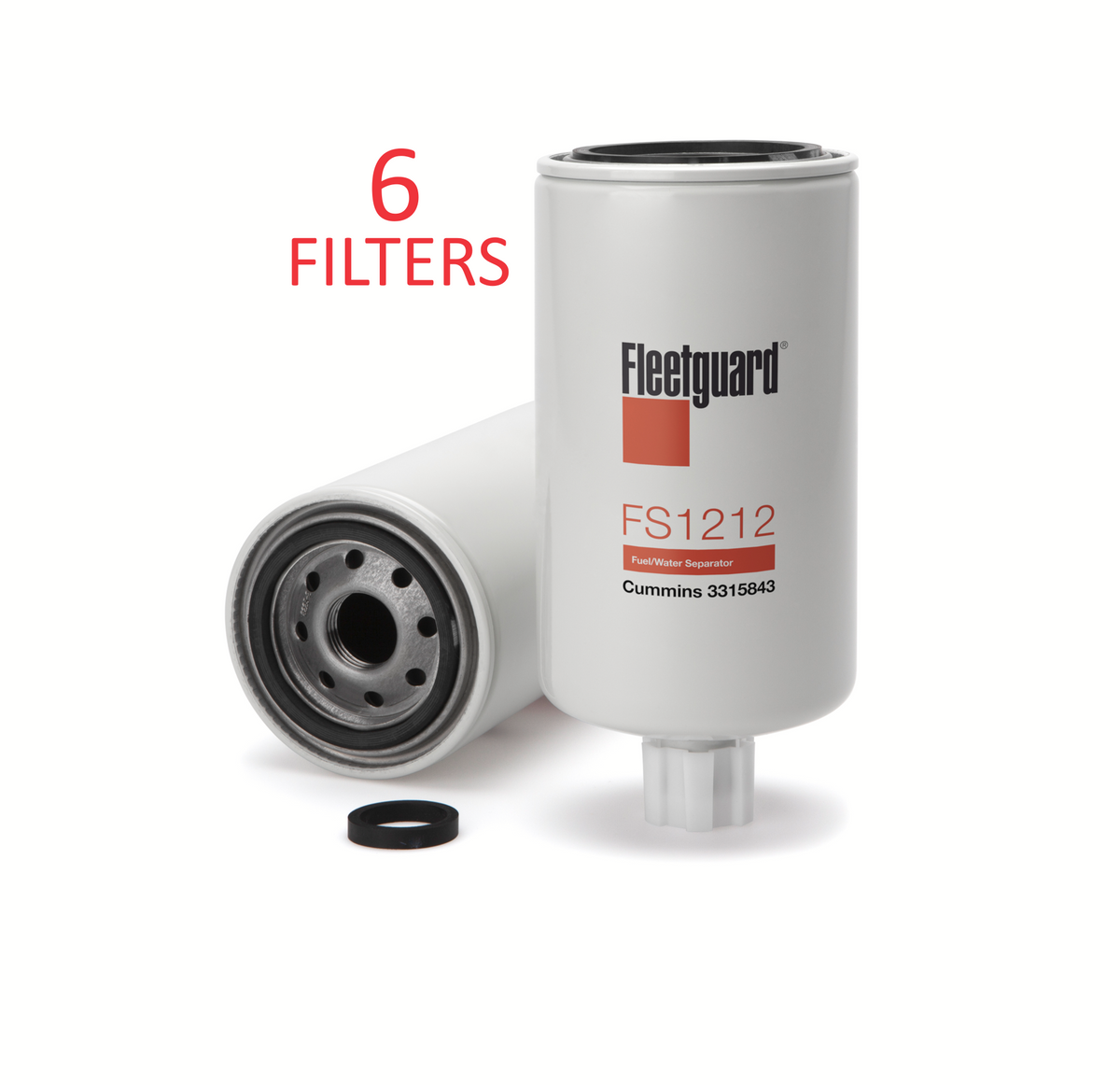 FS1212 (6 PACK) FLEETGUARD FUEL FILTER BF1212 Various Cummins, Hitachi ...