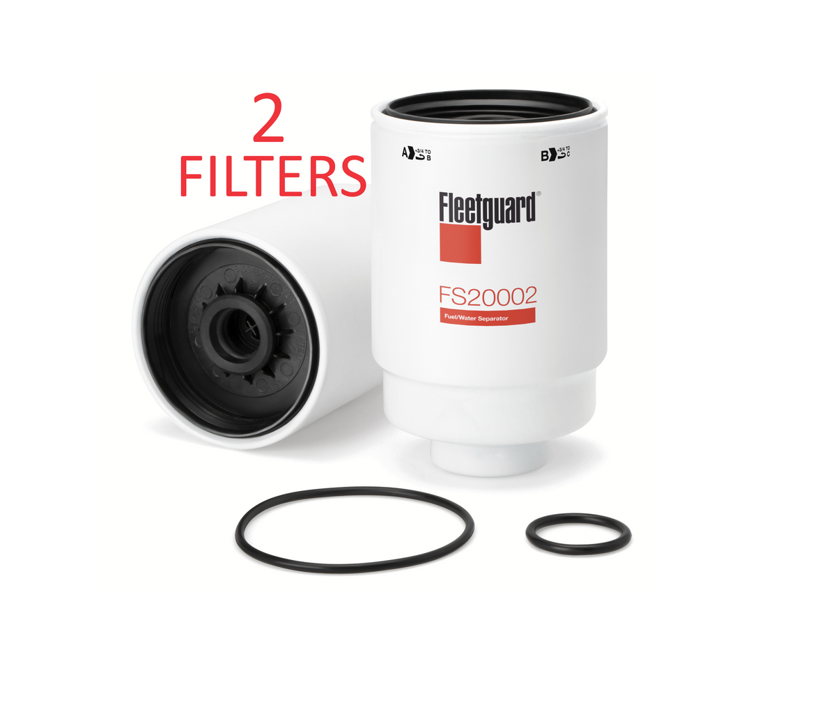 FS20002 (2 PACK) FLEETGUARD FUEL FILTER BF46062 a727 – Auto/Truckparts