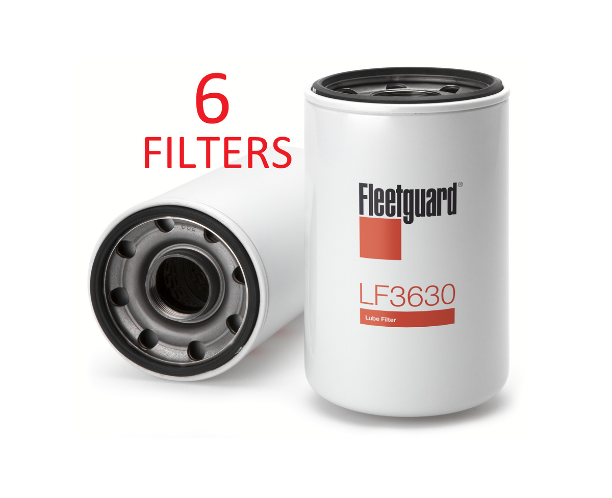 LF3630 (6 PACK) FLEETGUARD OIL FILTER B7039 Ford IHC Trucks w/7.3L Tur ...