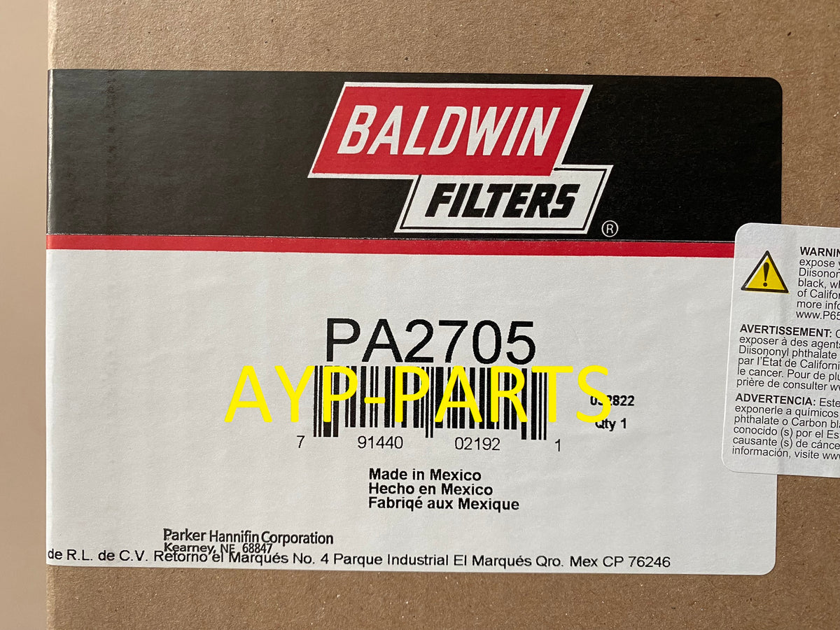 PA2705 BALDWIN AIR FILTER AF1968 Freightliner Kenworth T600 T800 W900S ...