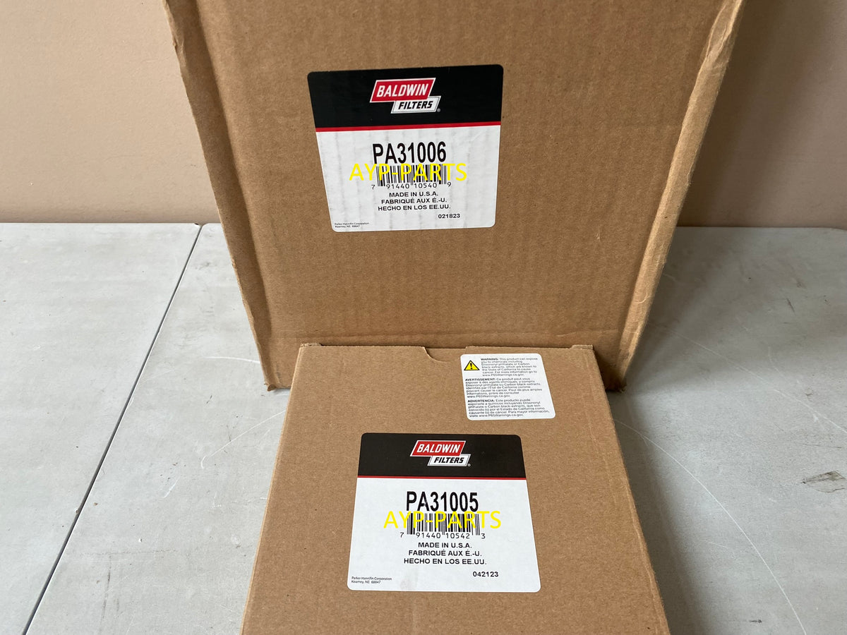 PA31006 & PA31005 BALDWIN AIR FILTER SET AF55021 AF55312 1600-3I QSB 4 ...