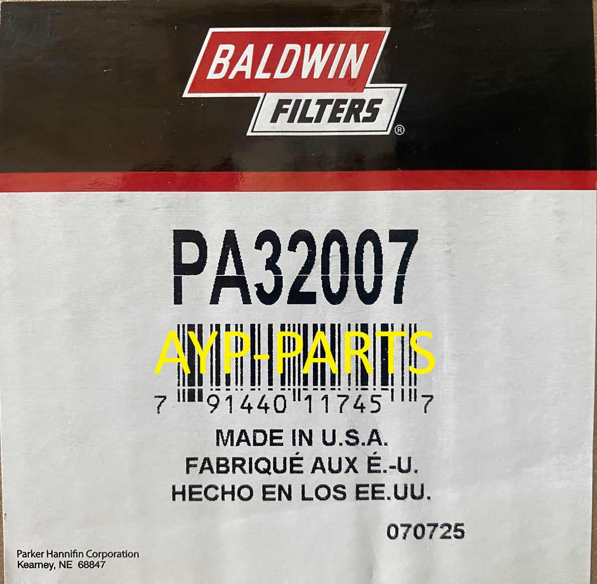 PA32007 BALDWIN AIR FILTER for Paccar P640017 a627 – Auto/Truckparts