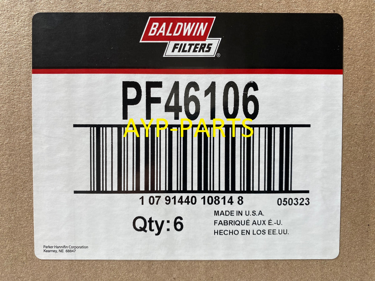 PF46106 (CASE OF 6) BALDWIN FUEL FILTER FS20260 a007 – Auto/Truckparts
