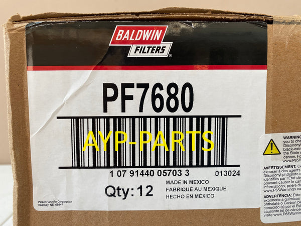 PF7680 (CASE OF 12) BALDWIN FUEL FILTER FS1029W Cat Cummins Detroit Di ...