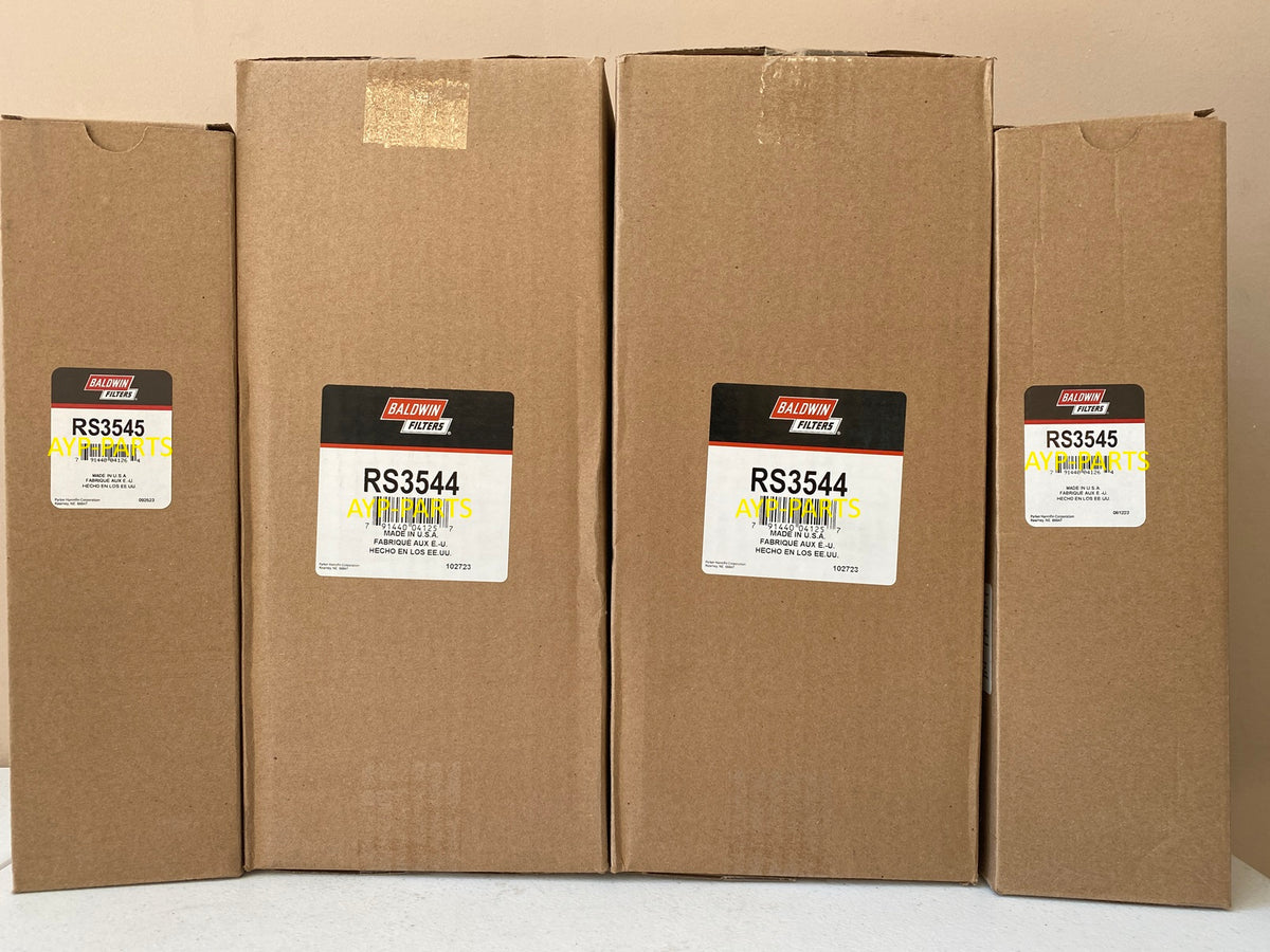 RS3544 OUTER & RS3545 INNER (2 SETS) BALDWIN AIR FILTER SET AF25292 AF ...