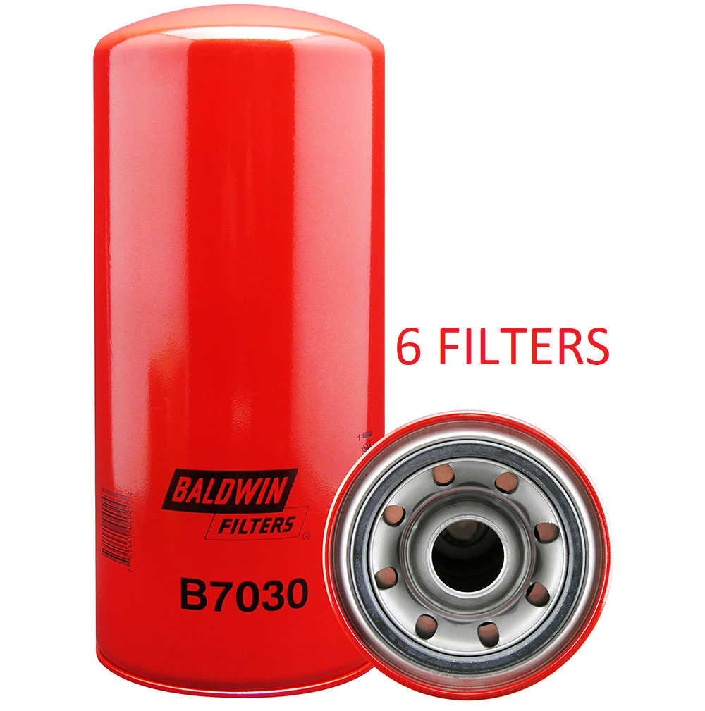 B7030 (CASE OF 6) BALDWIN OIL FILTER LF3883 For Detroit Diesel Interna ...