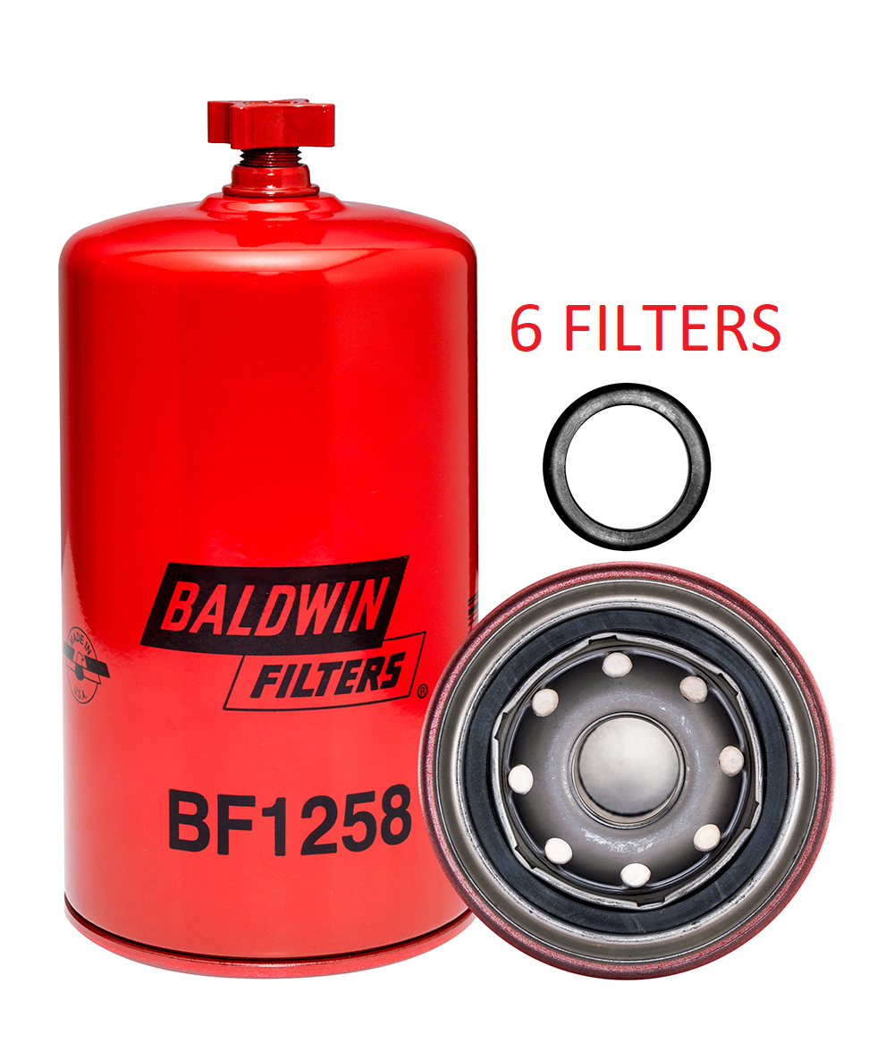 BF1258 (6 PACK) BALDWIN FUEL FILTER FS1001 for Cummins N14 Plus Engine ...