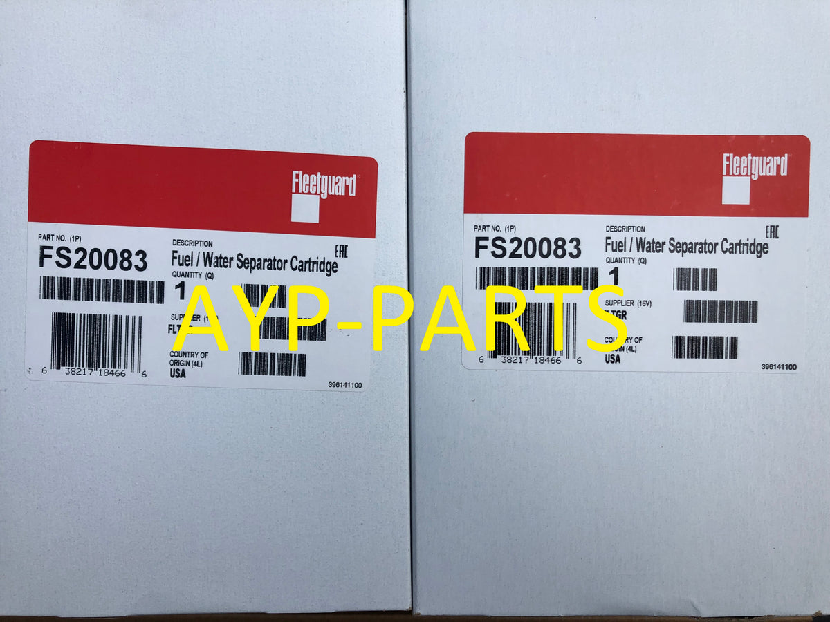 FS20083 (2 PACK) FLEETGUARD FUEL FILTER PF46145 for Cummins ISX Detroi ...