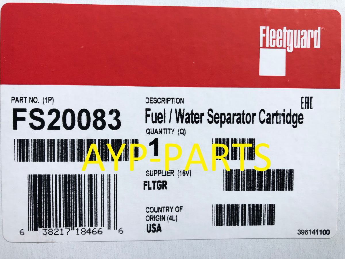 FS20083 FLEETGUARD FUEL FILTER PF46145 Cummins ISX Detroit DD13, 15, 1 ...