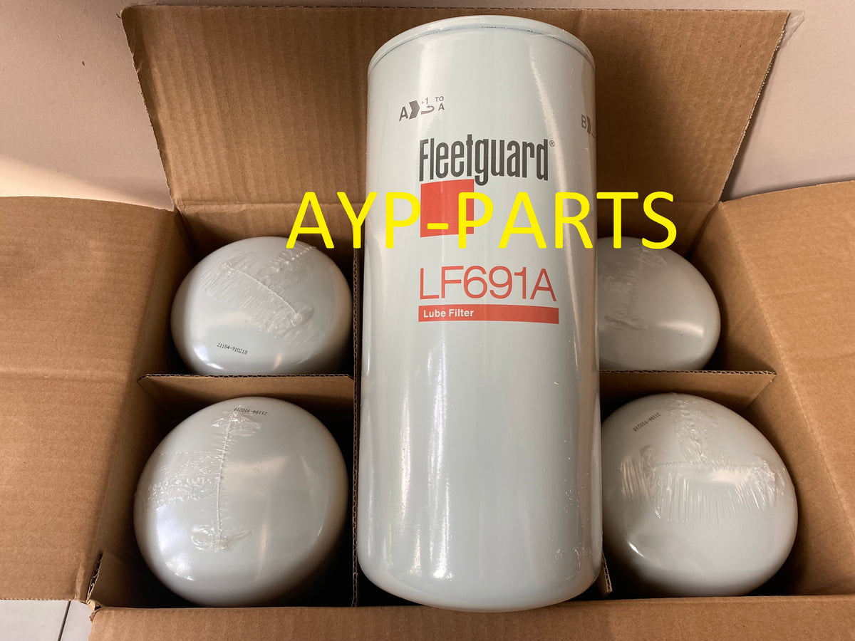 LF691A (CASE OF 6) FLEETGUARD OIL FILTER B7299 Case Caterpillar Challe ...